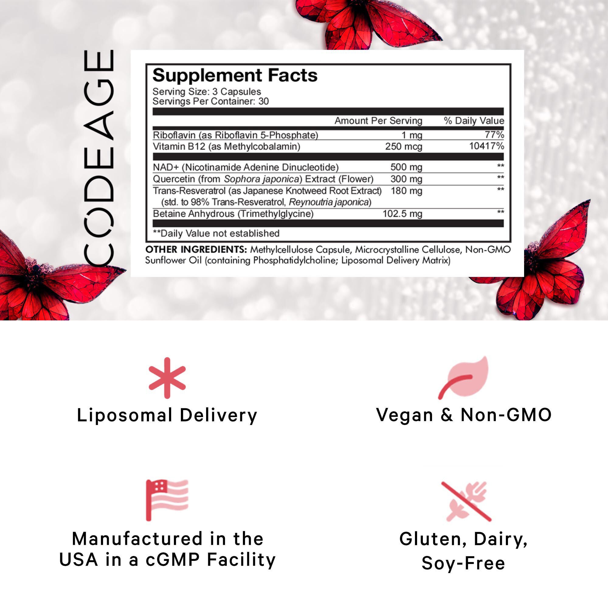 Codeage - Liposomal NAD+ Ultra - 90 Capsules | GNC